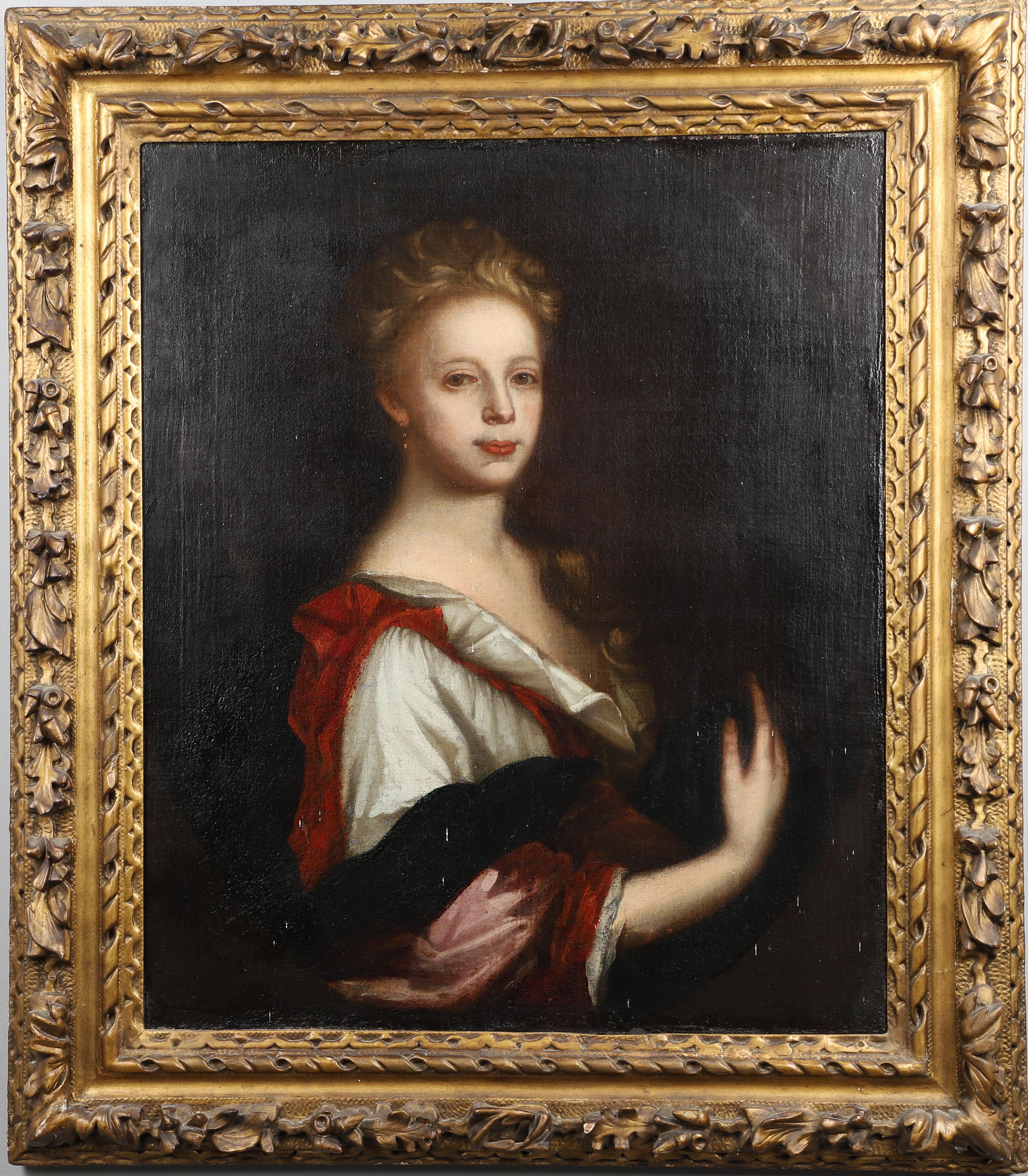 Fine 1700's Scottish Ancestral Portrait of Young Lady in White Dress ...