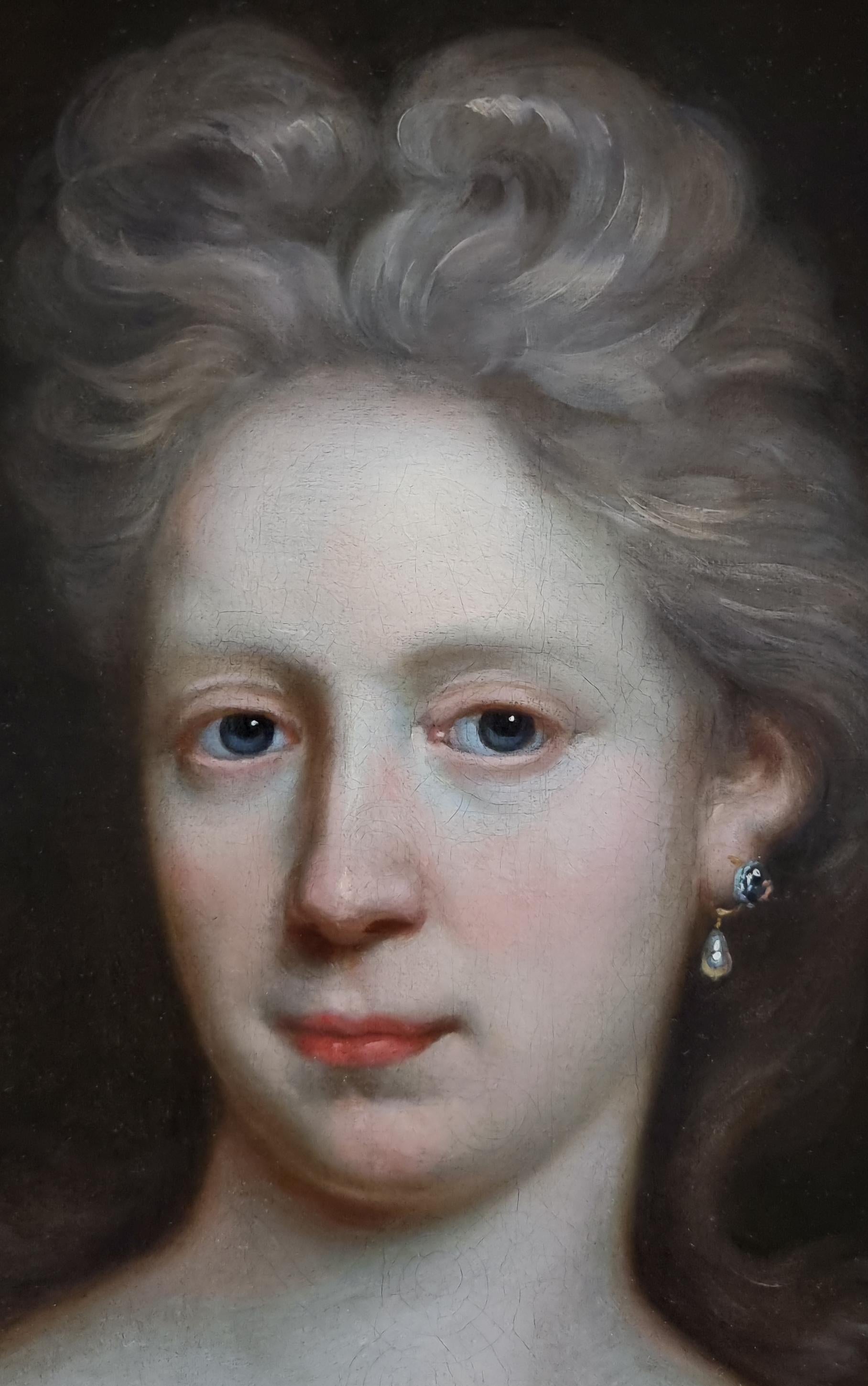 Thomas Murray - Portrait of a Lady in Blue Silk Dress and Crimson ...