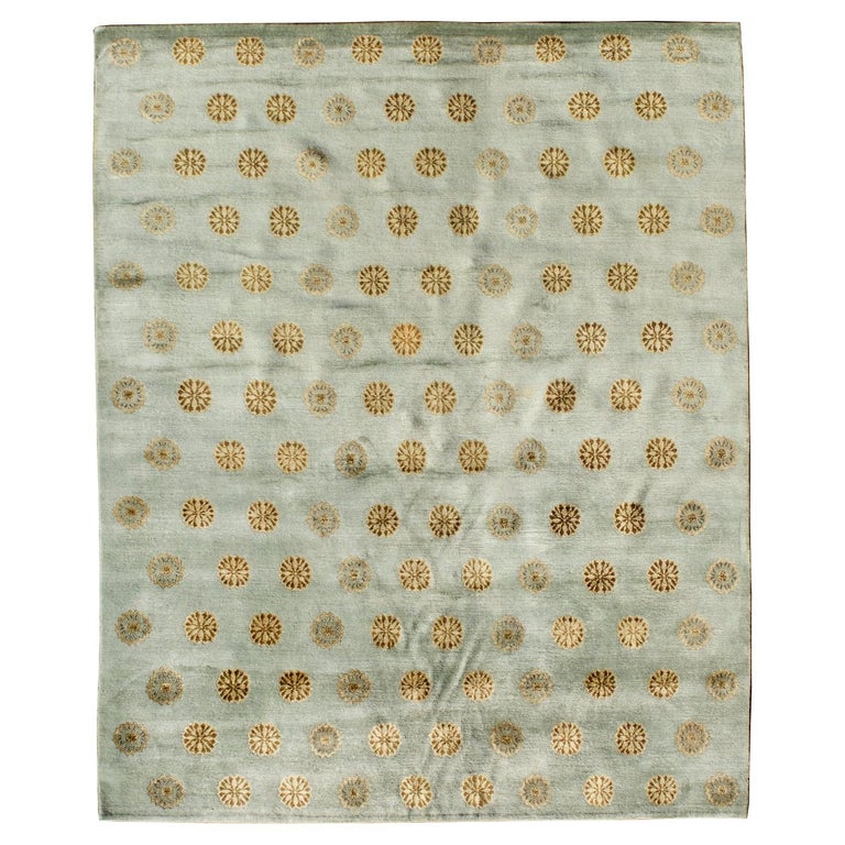 Thomas O’Brien Hand-Knotted Hassanah Silk/ Wool Corsaro Rug in Ocean at ...