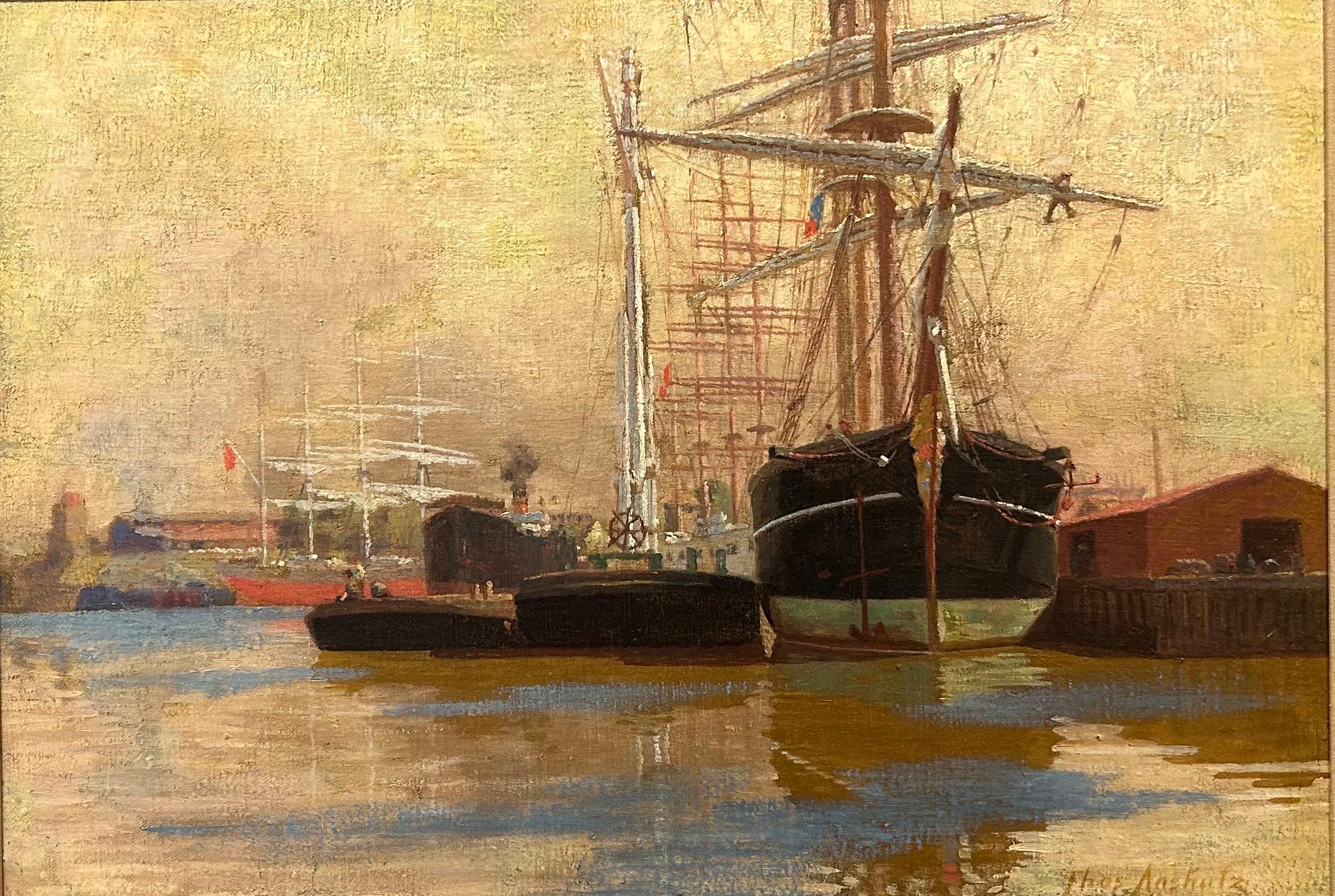 Thomas P Anshutz - “Harbor Scene (Philadelphia Navy Yard)” Thomas ...