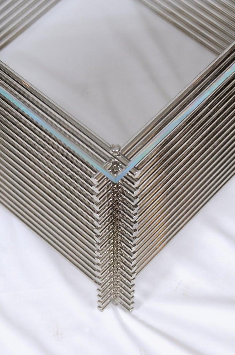 Thomas Pheasant for Baker Furniture Brushed Nickel Stack Side Table 2 ...