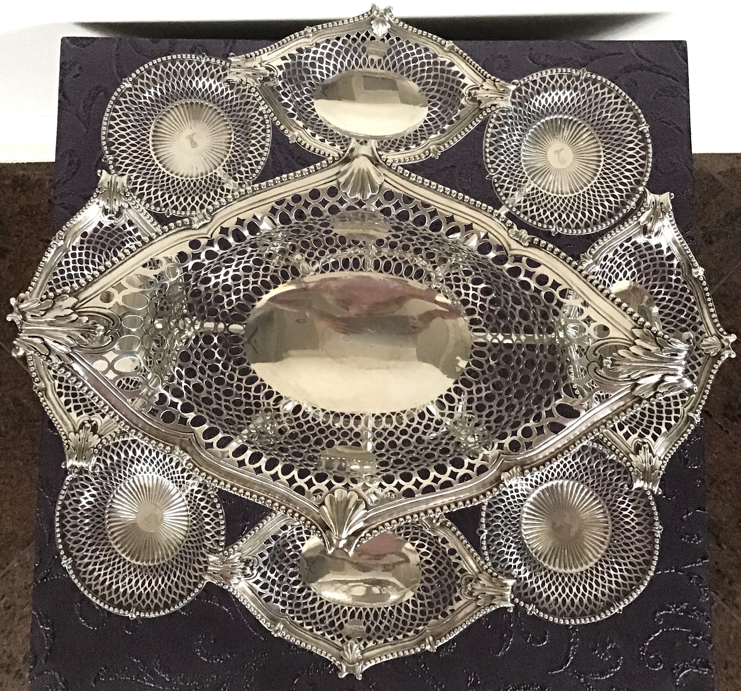 Thomas Pitts Sterling Silver Epergne Nine Baskets London, circa 1773 ...