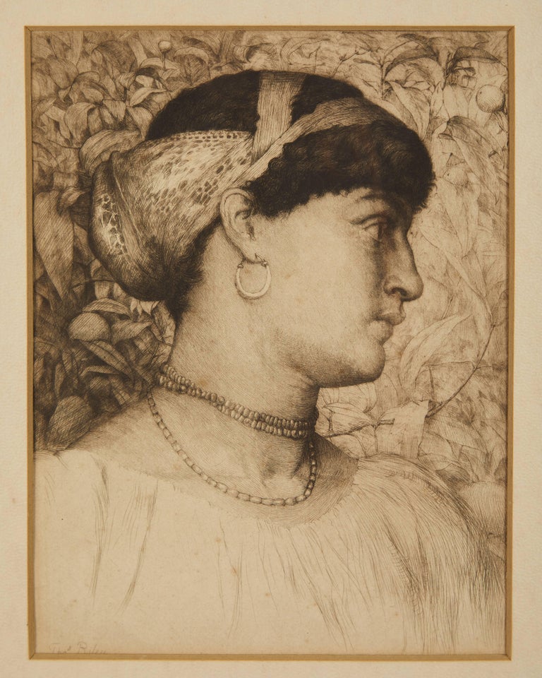 Thomas Riley "Roxanne" Signed Etching For Sale at 1stDibs