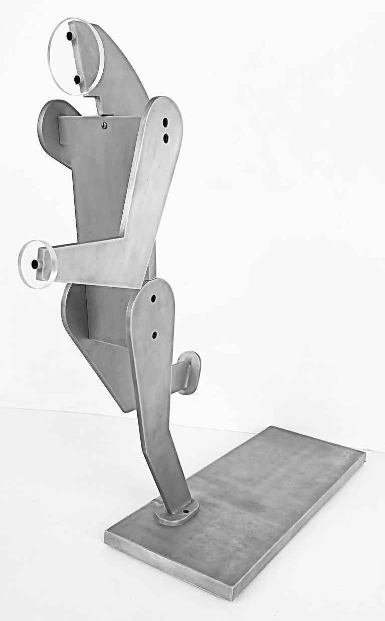 Thomas Robert Mann Running Man Sculpture, 1989 in Aluminum and Acrylic ...