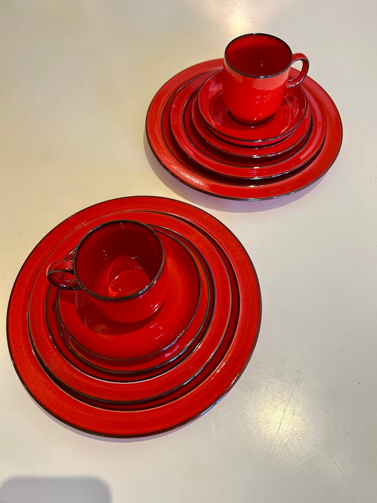 Thomas Rosenthal Germany Scandic Flame Flammfest Dinnerware Set for 2 ...