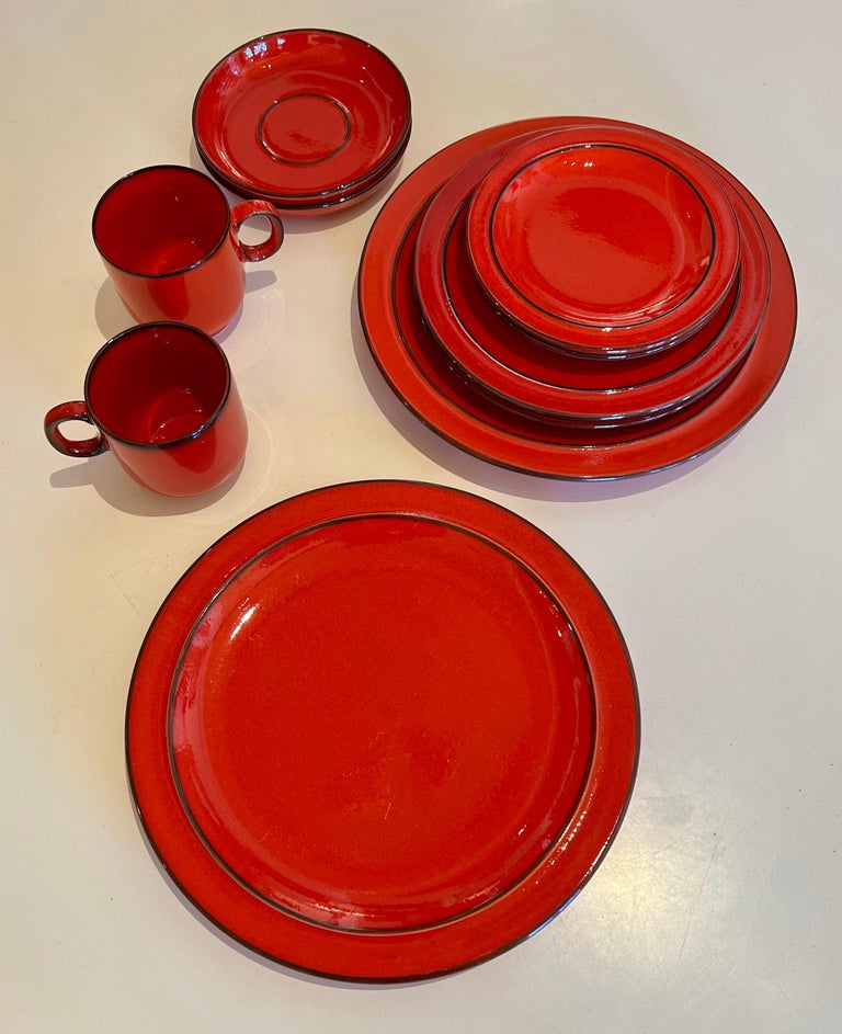 Thomas Rosenthal Germany Scandic Flame Flammfest Dinnerware Set for 2 ...