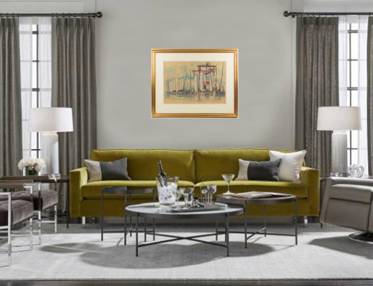 Thomas Symington Halliday - Industrial Bridge Construction Seascape ...