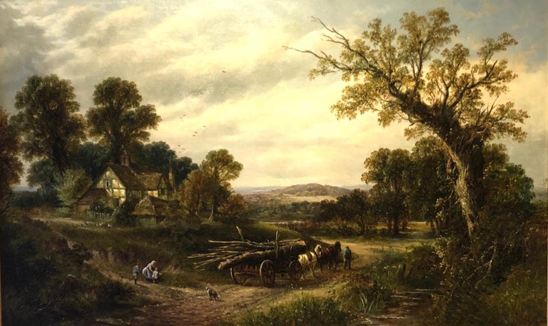 Thomas Thomas - Oil Painting by 19th Century Landscape artist Thomas ...