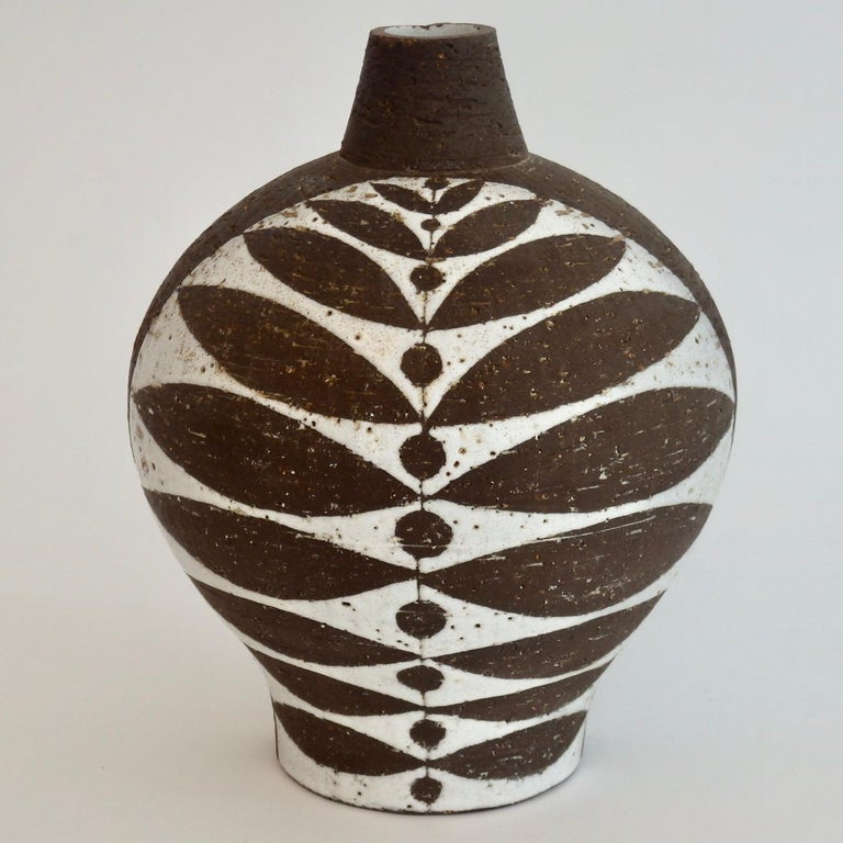 Thomas Toft Black and White Denmark Pottery Vessel at 1stDibs