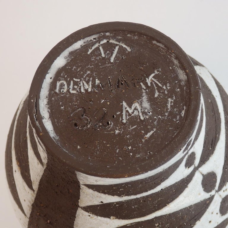 Thomas Toft Black and White Denmark Pottery Vessel at 1stDibs
