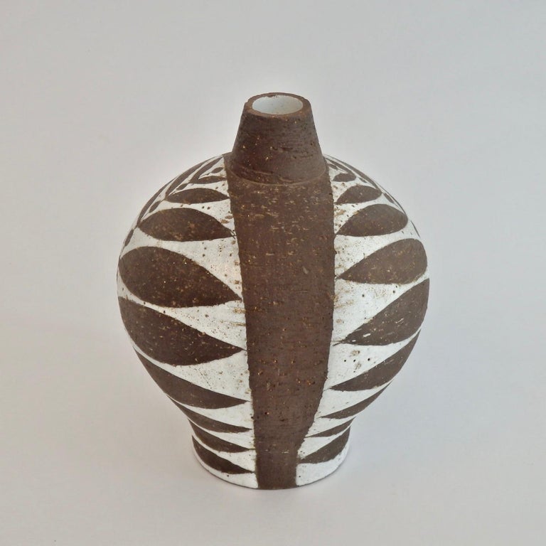 Thomas Toft Black and White Denmark Pottery Vessel at 1stDibs