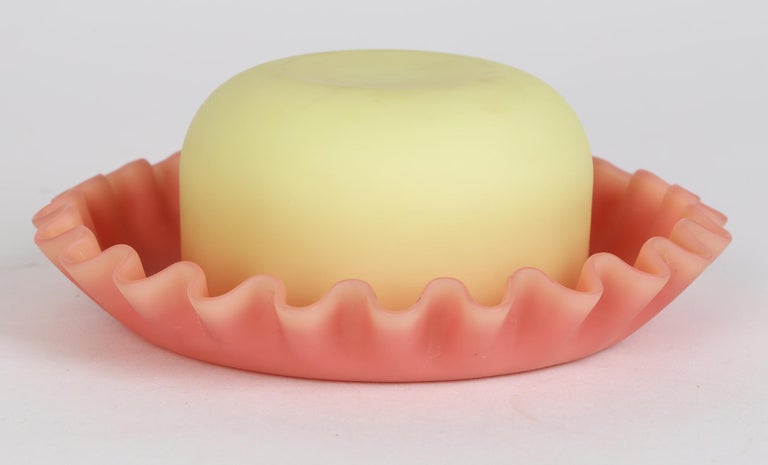 Thomas Webb Burmese Uranium Satin Glass Bowl For Sale At 1stdibs
