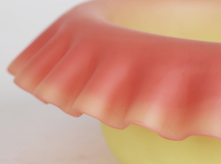 Thomas Webb Burmese Uranium Satin Glass Bowl For Sale At 1stdibs