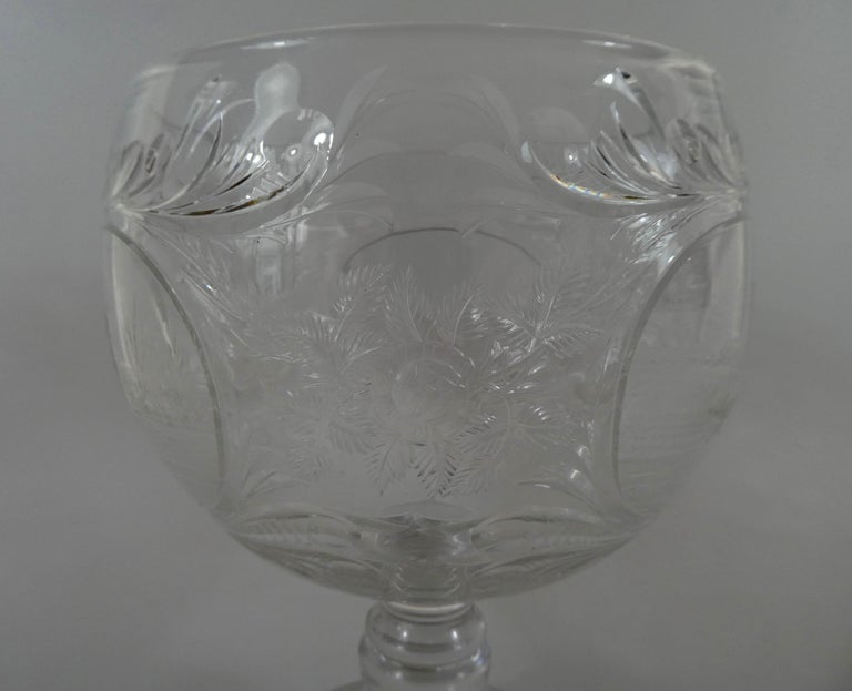 Thomas Webb and Corbett Ltd Glass Hunting Goblet, circa 1930 at 1stDibs