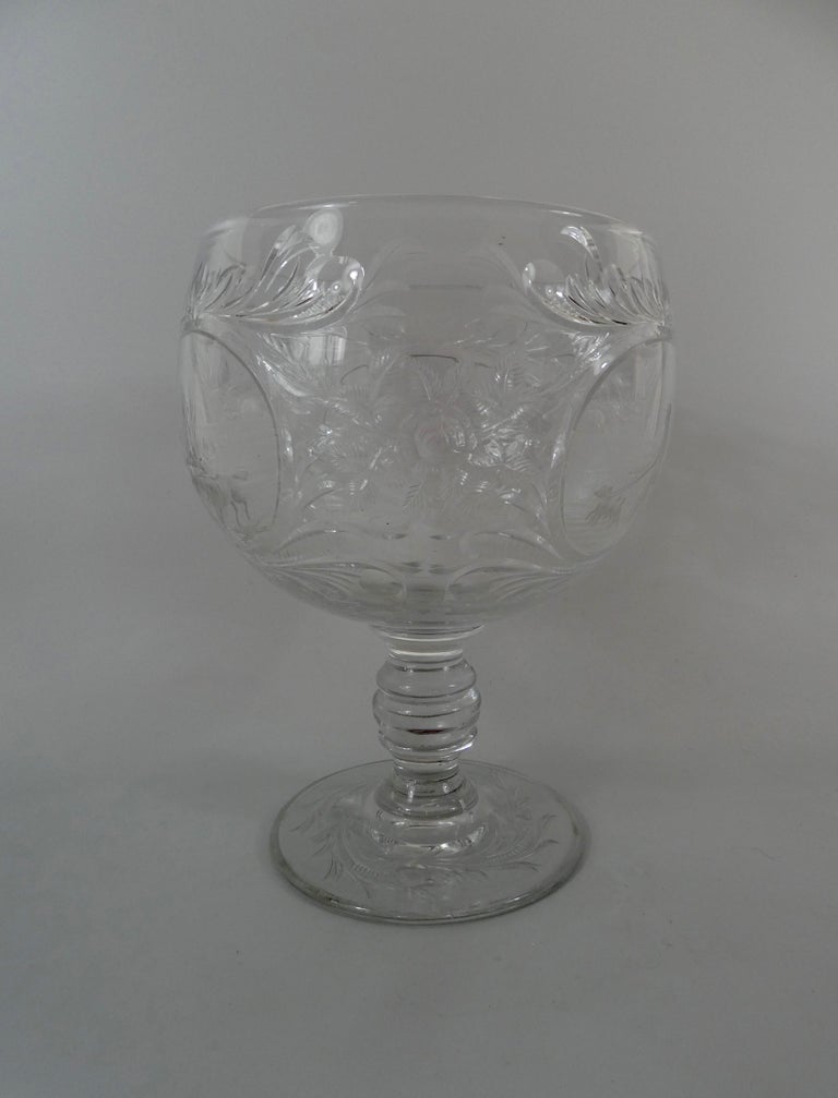 Thomas Webb and Corbett Ltd Glass Hunting Goblet, circa 1930 at 1stDibs