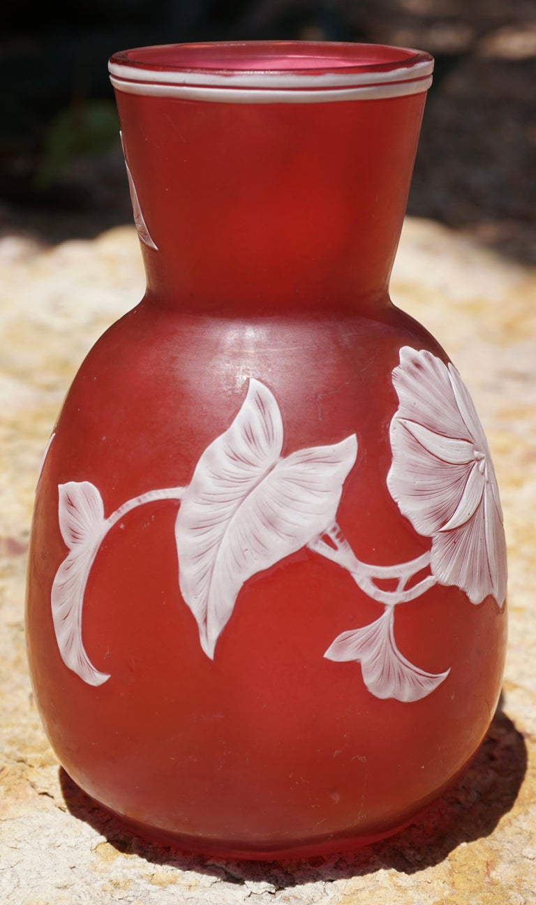 Thomas Webb and Sons Red and White Cameo Vasea at 1stDibs