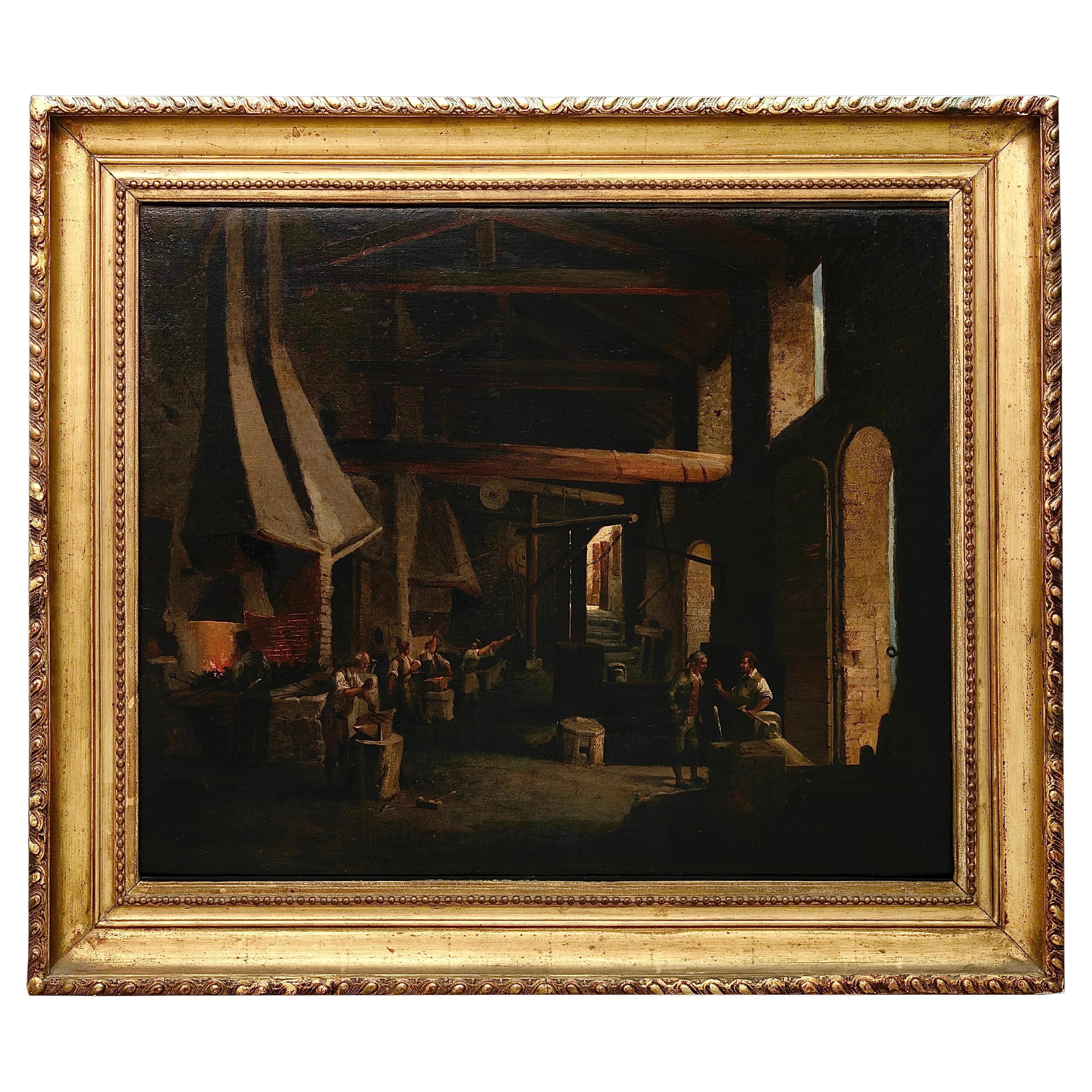Period Flemish Interior Scene Picture For Sale at 1stDibs