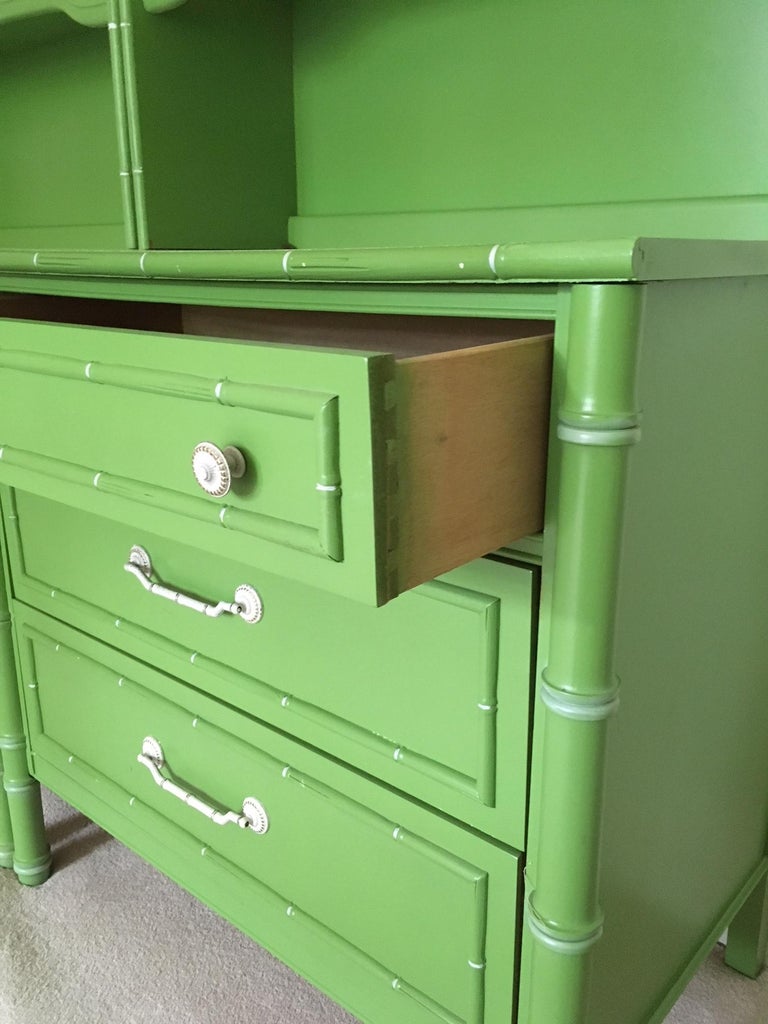 Thomasville Allegro Faux Bamboo Wall Unit at 1stDibs