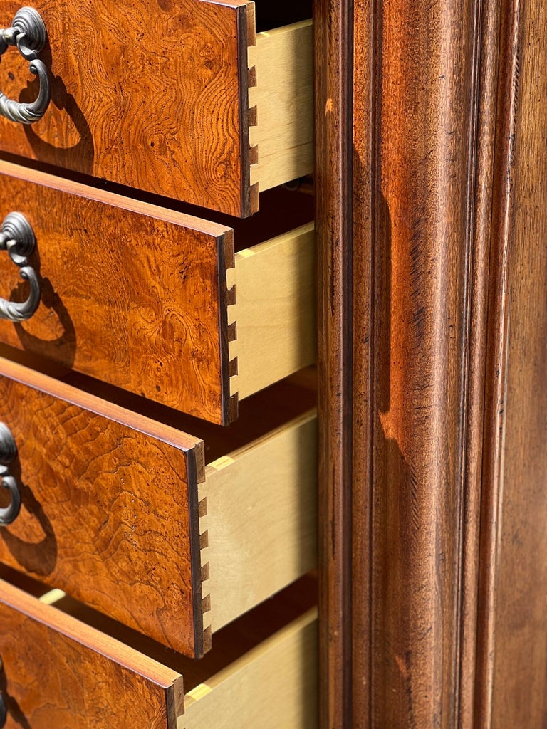 Thomasville British Gentry Burl Wood Lingerie Chest at 1stDibs