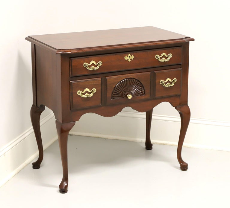THOMASVILLE Cherry Queen Anne Lowboy Chest For Sale at 1stDibs