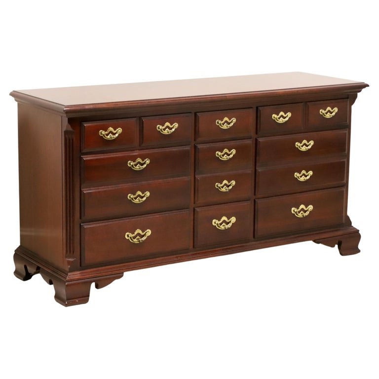 THOMASVILLE Collectors Cherry Chippendale Triple Chest Of Drawers For ...