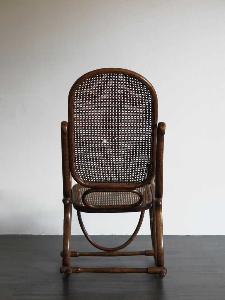 Thonet Bentwood Cane Rocking Chair, 1920s at 1stDibs | 1920s rocking ...