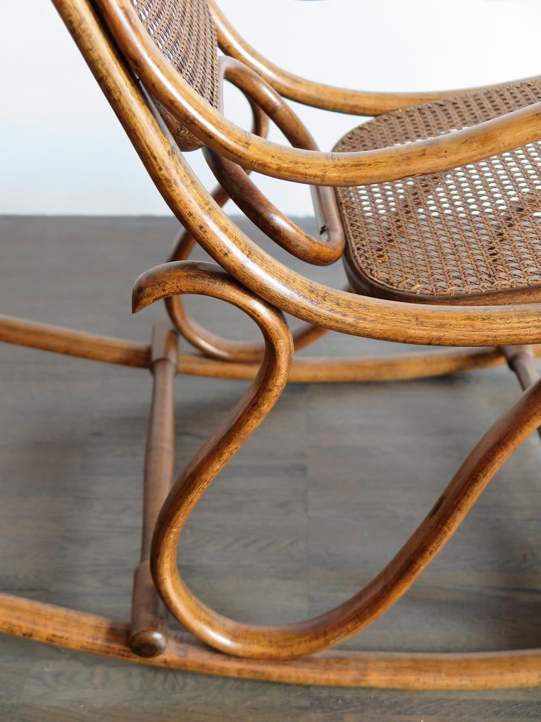 Thonet Bentwood Cane Rocking Chair, 1920s at 1stDibs | 1920s rocking ...
