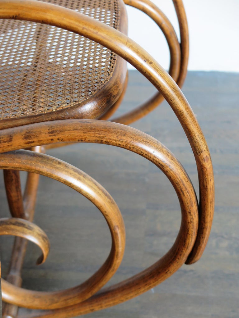 Thonet Bentwood Cane Rocking Chair, 1920s at 1stDibs | 1920s rocking ...