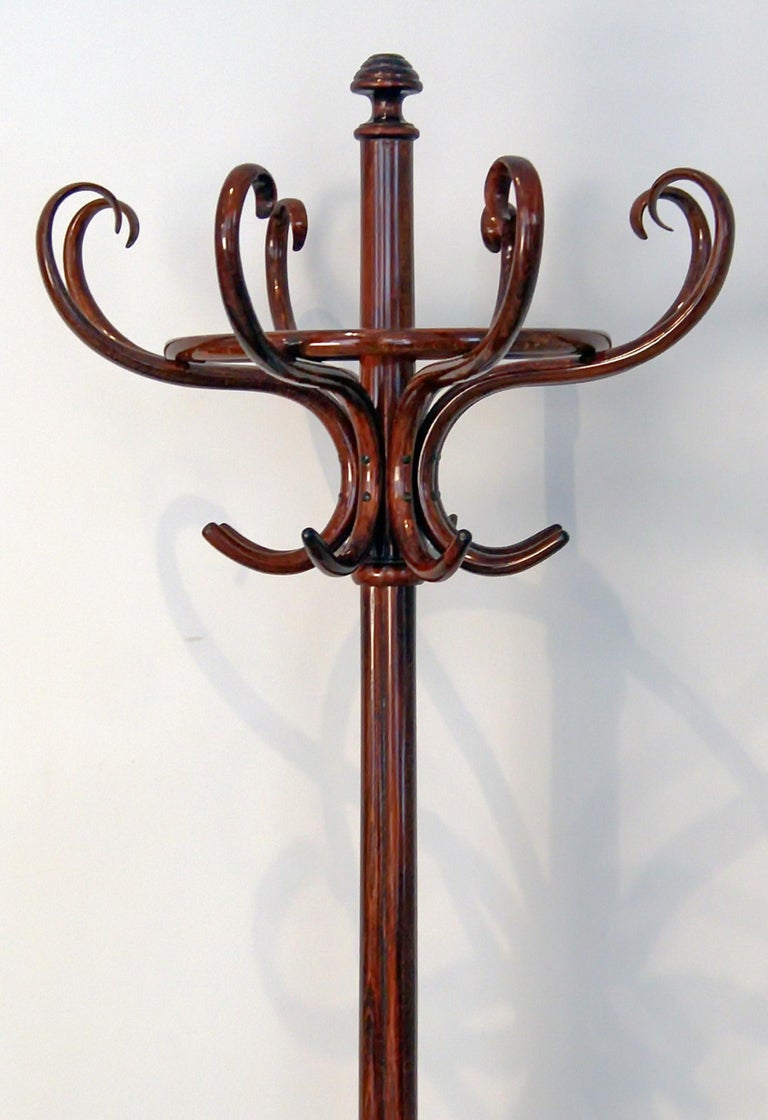 Thonet Coat-Tree Coat Rack Number 1 Bentwood Mahogany Stained, circa ...