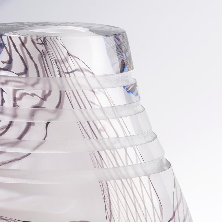 Glass object. Thorn Lace Vase, Inspiration African Jug and Textile Lace ...