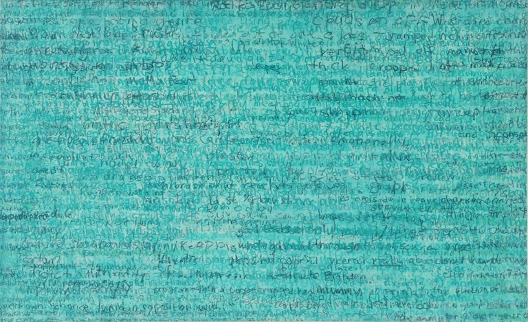 Edward Povey - Green Proto Writing For Sale at 1stDibs