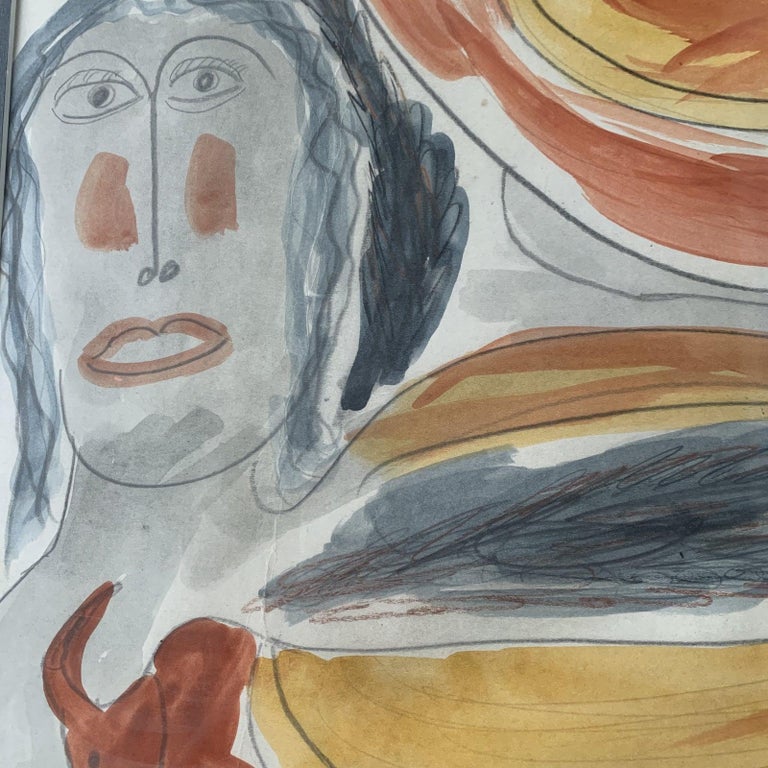 Thornton Dial, Sr. - Vintage Watercolor Charcoal by Thornton Dial For ...