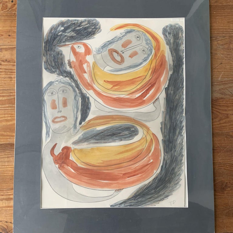 Thornton Dial, Sr. - Vintage Watercolor Charcoal by Thornton Dial For ...