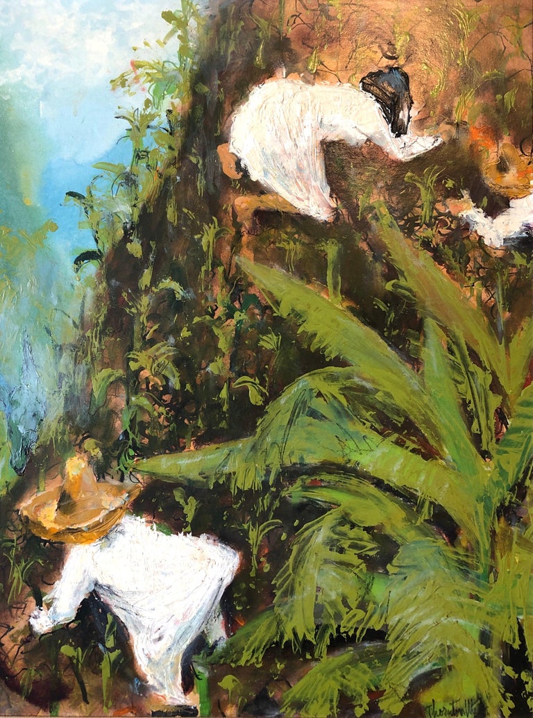 Thornton Utz - Oil Painting Workers on a Southern Plantation Thornton ...