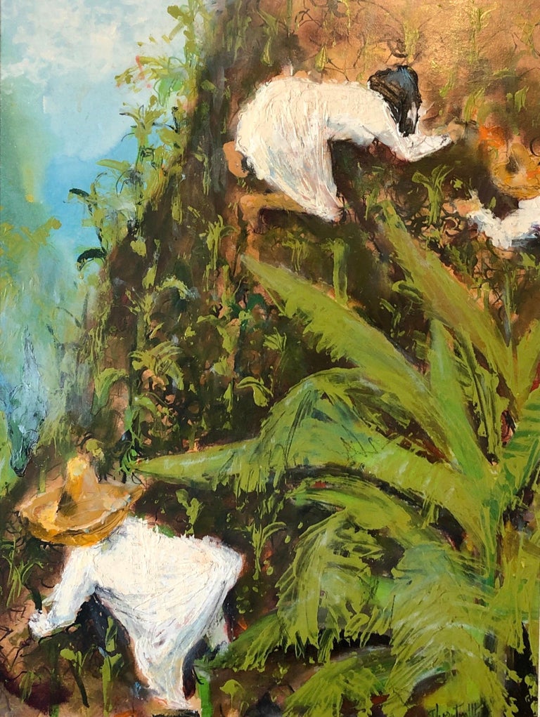 Thornton Utz - Oil Painting Workers on a Southern Plantation Thornton ...