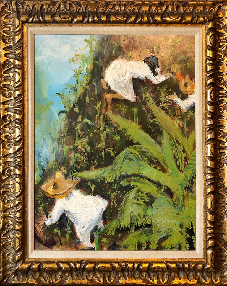 Thornton Utz - Oil Painting Workers on a Southern Plantation Thornton ...
