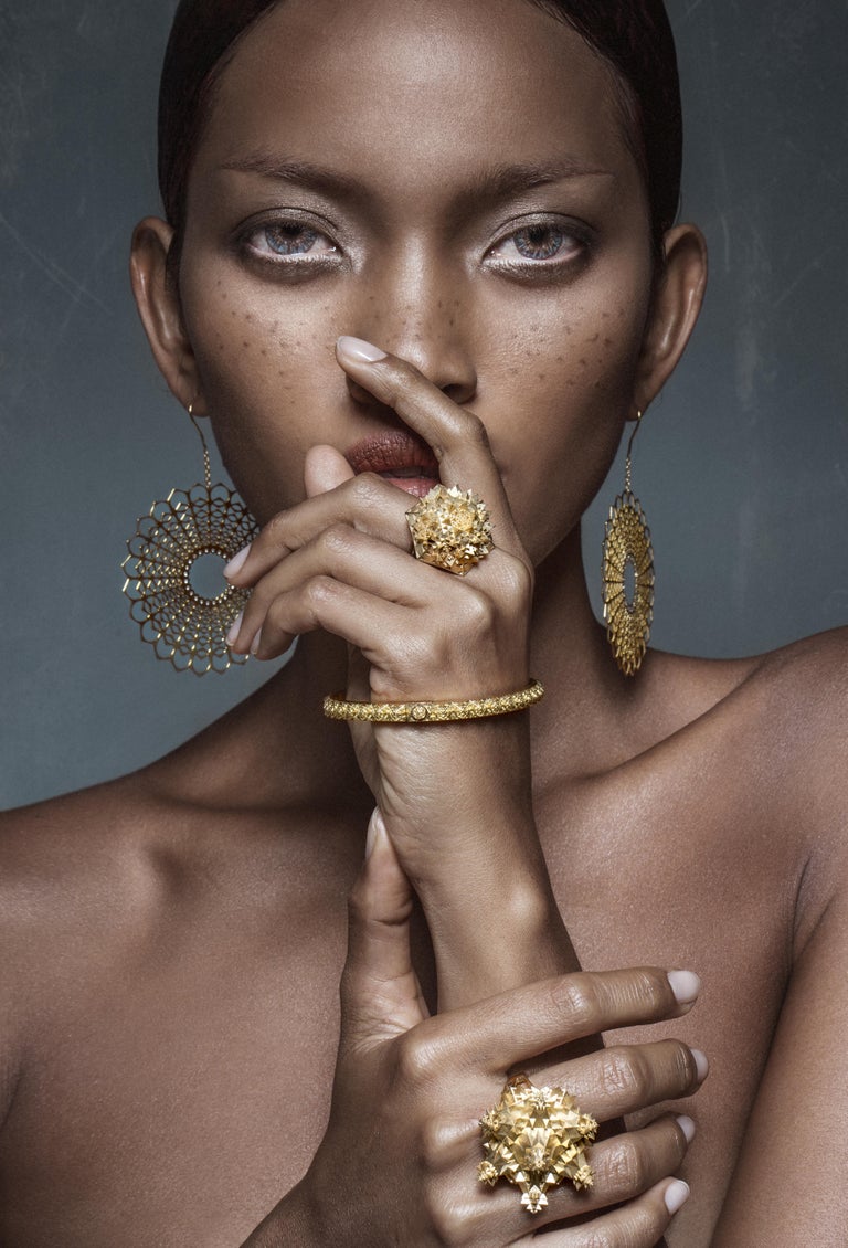 18K Gold Thoscene Bracelet by John Brevard For Sale at 1stDibs