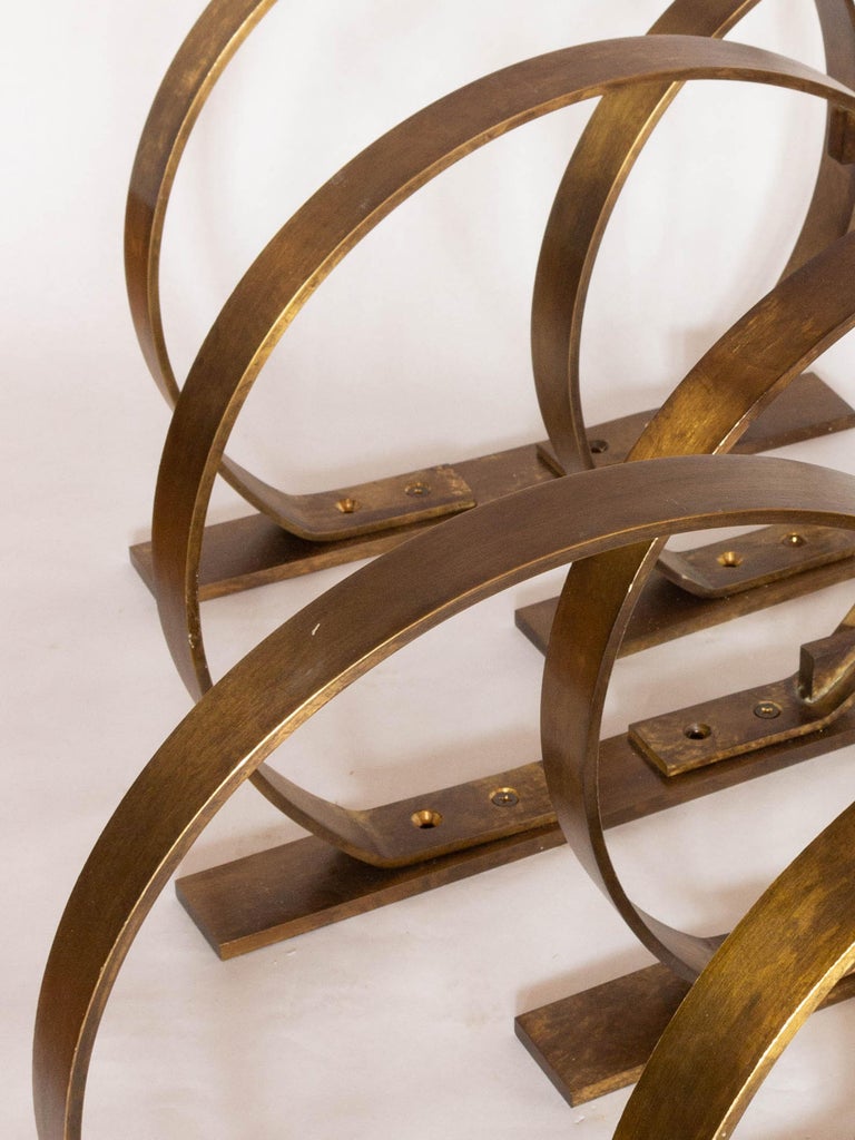 Modern Custom Circular Brass Shelf Brackets For Sale at 1stDibs | aged ...