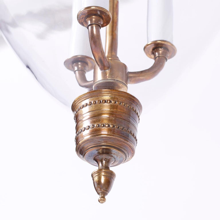 Three Antique Smoke Bell Light Fixture, Individually Priced at 1stDibs