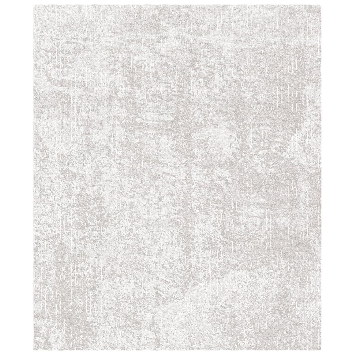Three Grey - Designer Plain Hand Knotted Wool Tencel Allo Rug For Sale ...