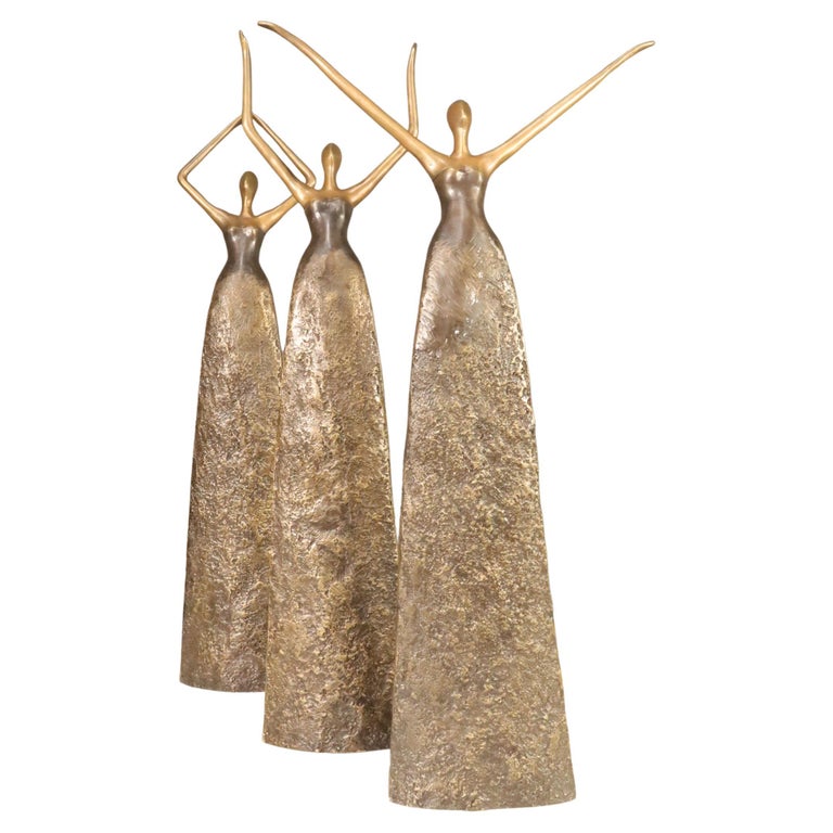 Three Bronze Sculptures in Style of Tom Corbin For Sale at 1stDibs