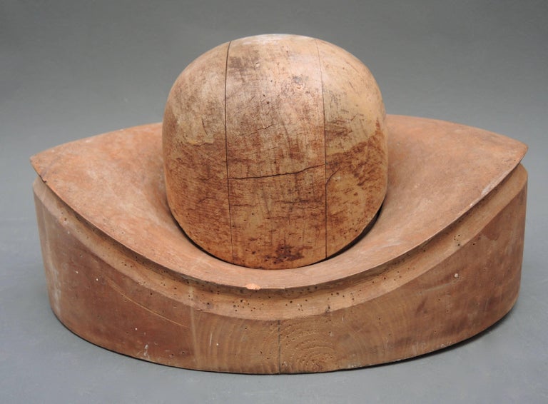 Three French Wood Milliner Hat Block Forms, circa 1930 at 1stDibs
