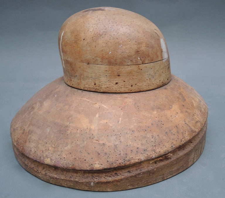 Three French Wood Milliner Hat Block Forms, circa 1930 at 1stDibs
