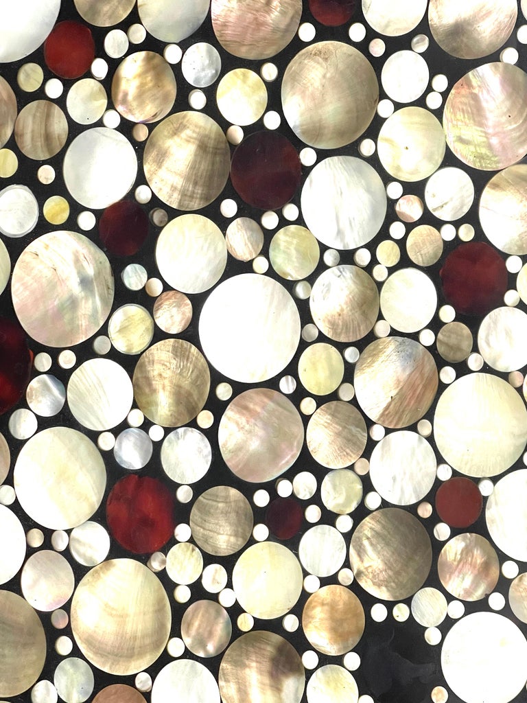 Three Colorful Graduated Inlaid Shell 'Dots Obsession' Pattern Concave ...