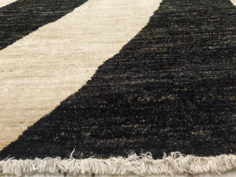 Three Dimensional Ivory/Black Vortex Design Rug at 1stDibs