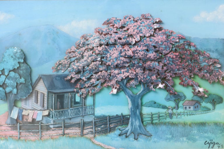 Three Dimensional Original Landscape Painting by Luis Germán Cajiga ...