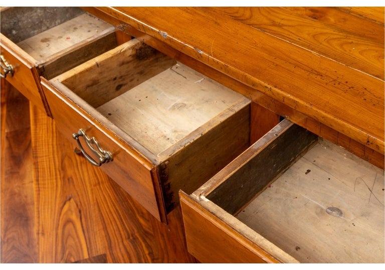 Three Drawer Country French Console Table For Sale at 1stDibs