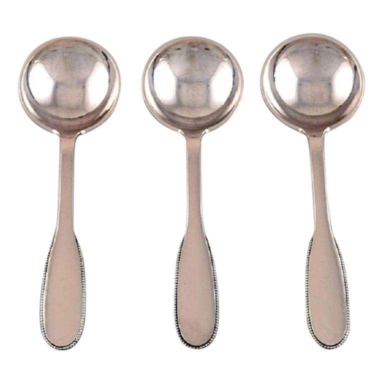 Evald Nielsen Number 14 Serving Spoon in Hammered Silver, Dated 1928 ...