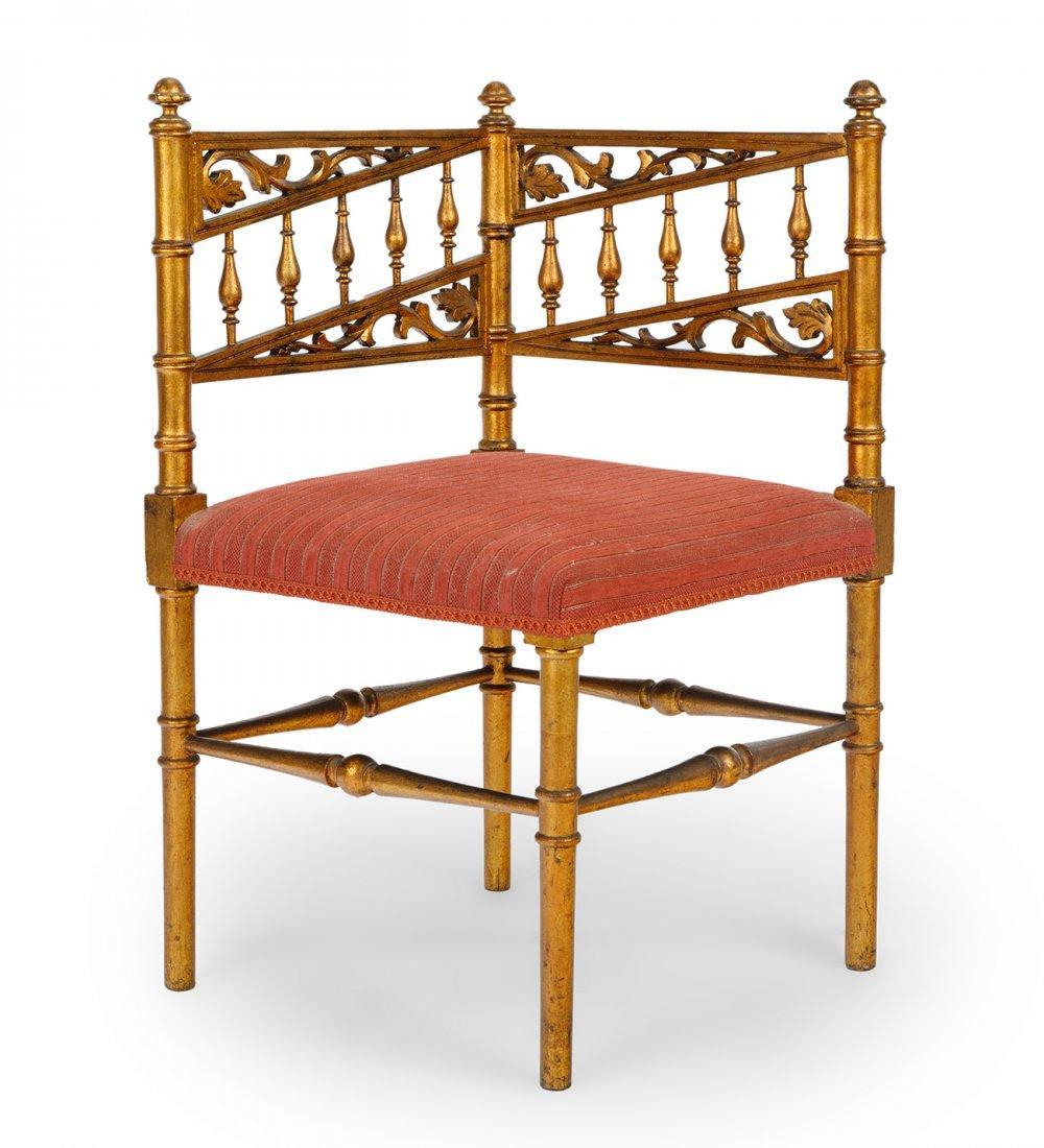 Three Giltwood and Upholstered French Provincial meets Art Nouveau ...