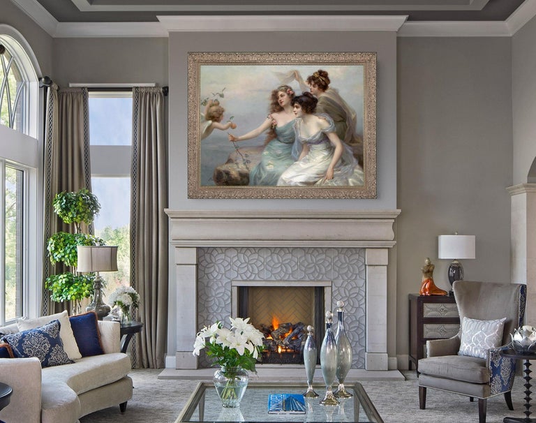 Three Graces, after Oil Painting by Belle Époque Artist Édouard Bisson ...